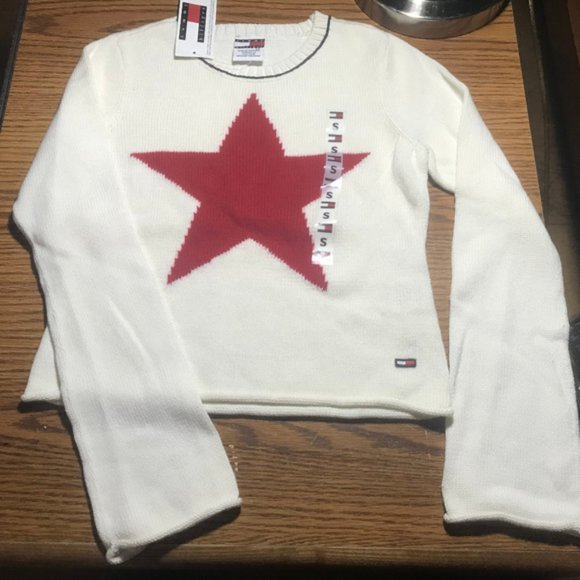 Tommy Hilfiger | Shirts & Tops | Tommy Hilfiger White Star Sweater ...
